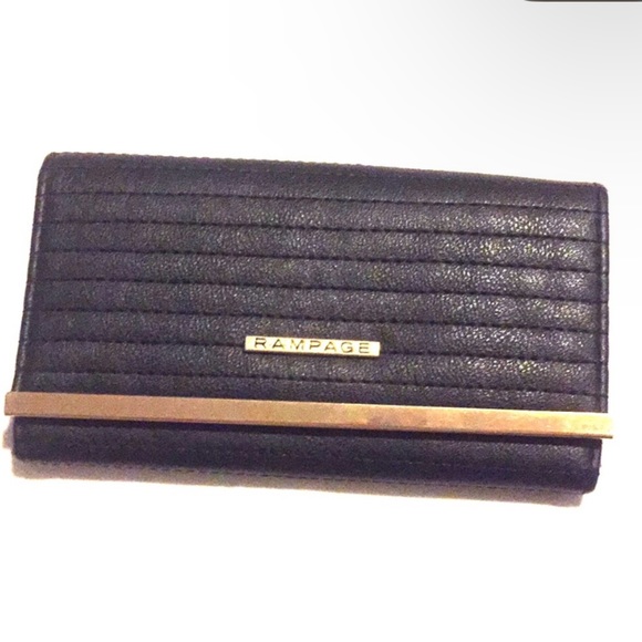 Rampage | Bags | Rampage Wallet With Gold Hardware Trifold | Poshmark